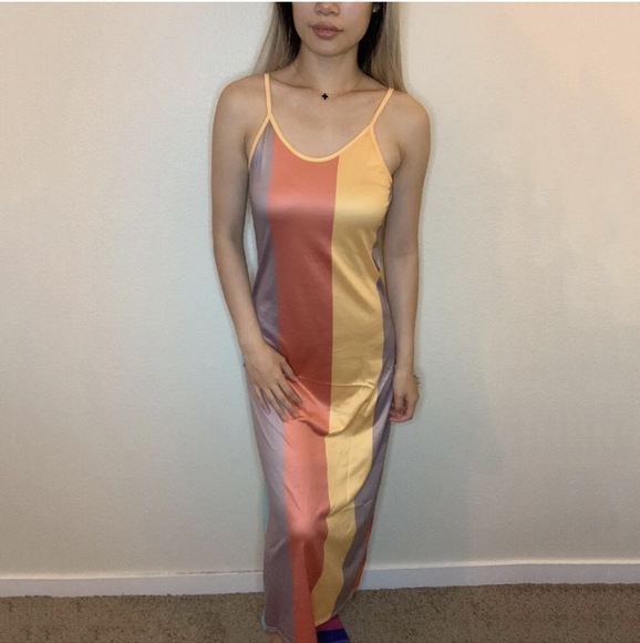 ExyFunShop (Casual) | Dresses | Womens Summer Gradient Long Rainbow ...